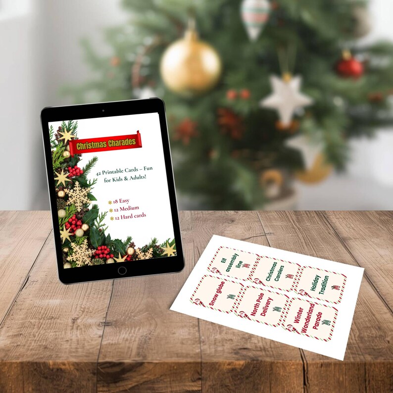 Christmas Charades Game – Printable Digital Download | Kids & Classroom ...