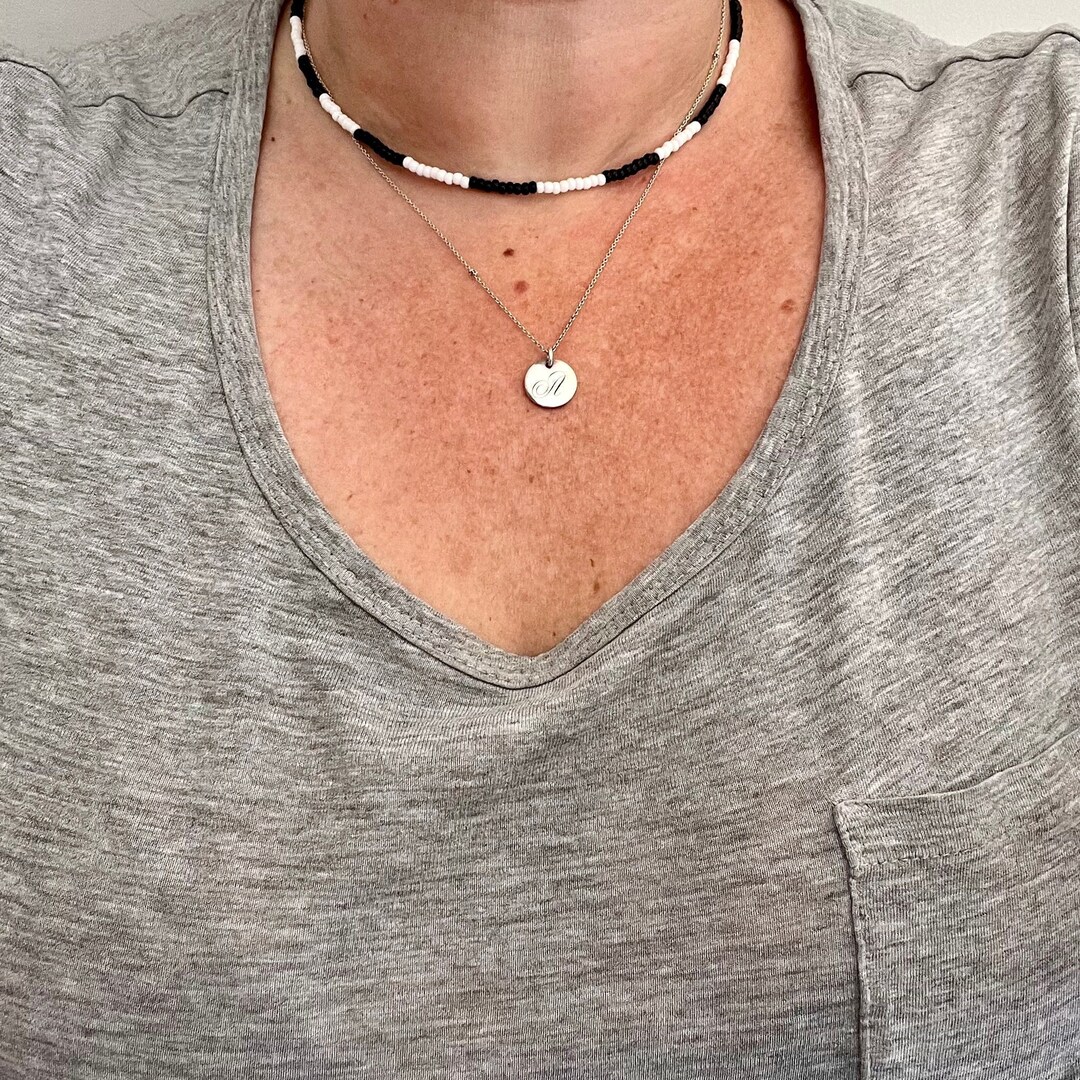 Short Magpie Layering Necklace Made to Order Monochrome - Etsy
