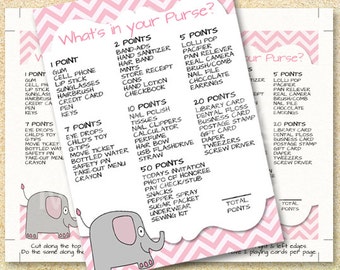 What's in Your Purse? Baby Shower Game - Etsy