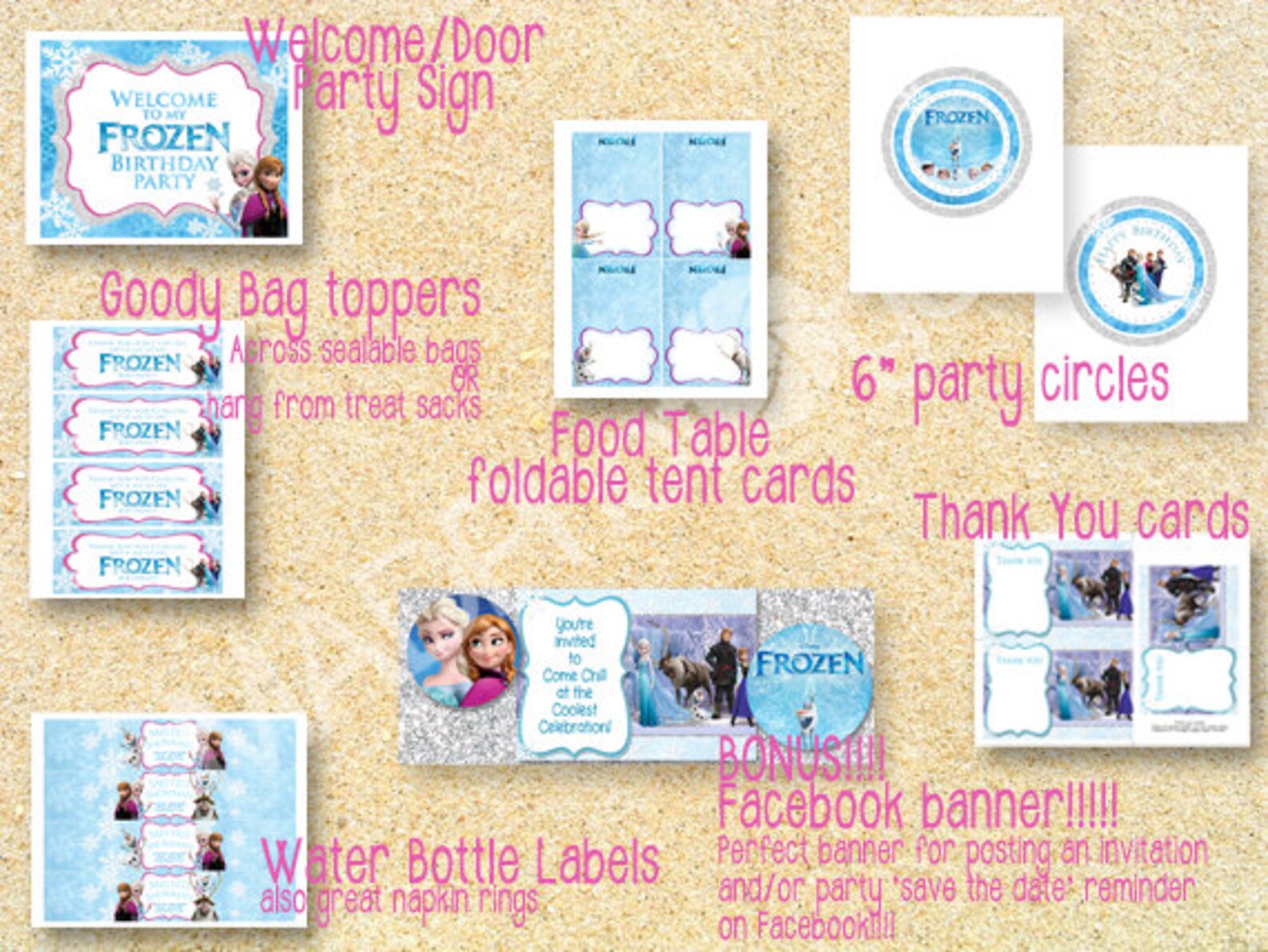 ON Salelimited Time Frozen Printable Party Pack Instant - Etsy