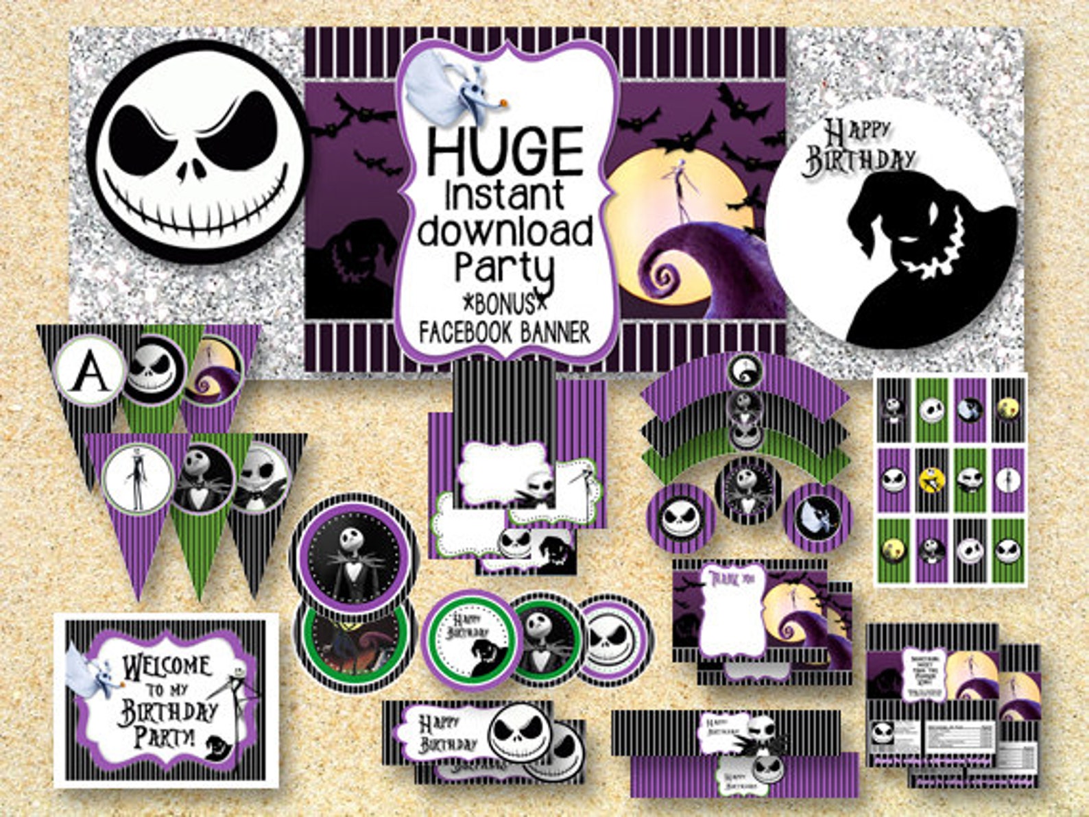 Nightmare Before Christmas BABY SHOWER Welcome Sign 8x10 - Etsy