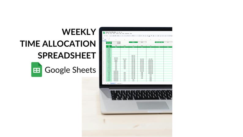 Weekly Time Allocation | Google Sheets - Etsy