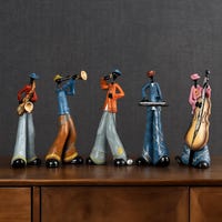 Resin Jazz Band Figurines: Colorful Music Statues for Home Decor - Etsy