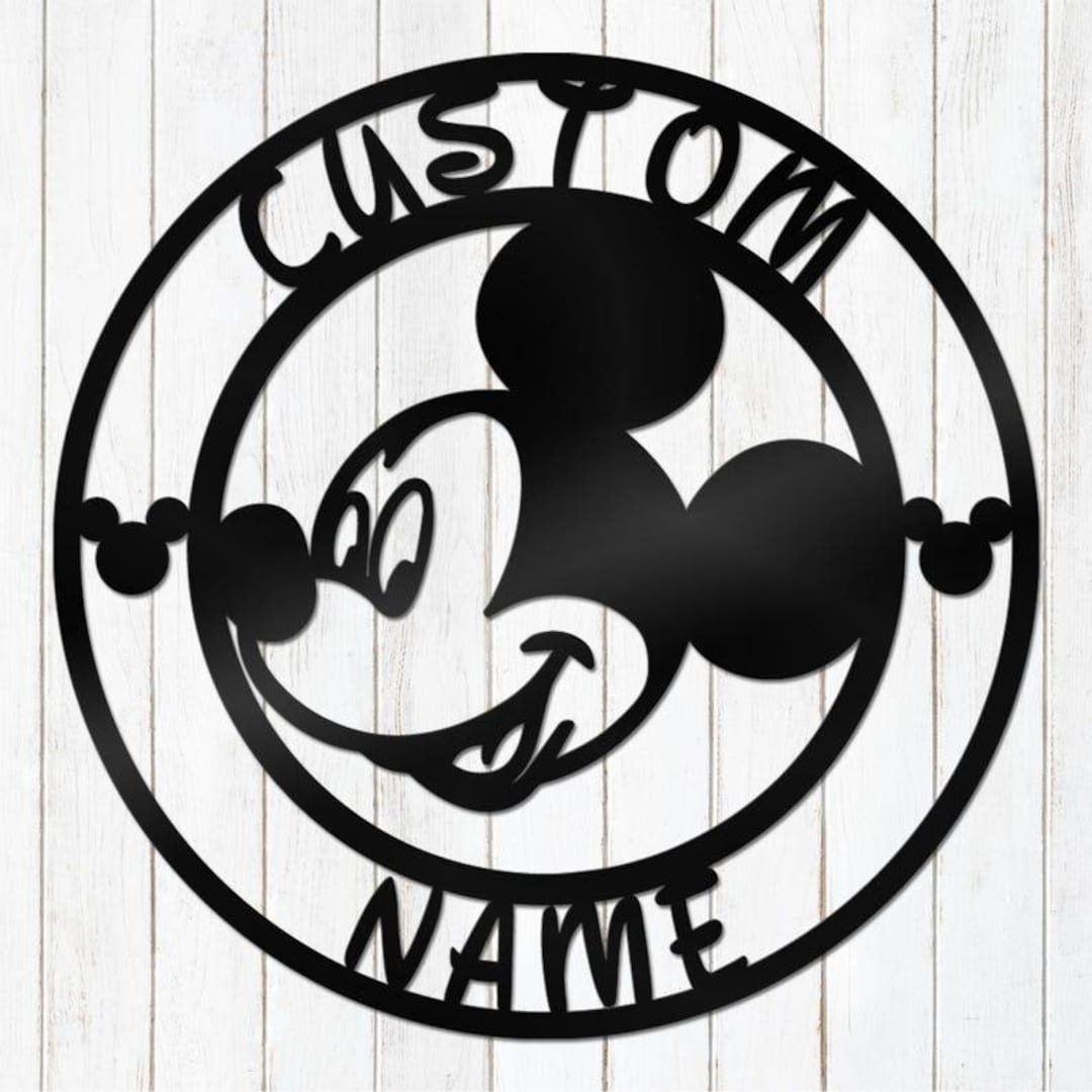 Personalized Kids Name Metal Sign - Nursery Kids Room Wall Art ...