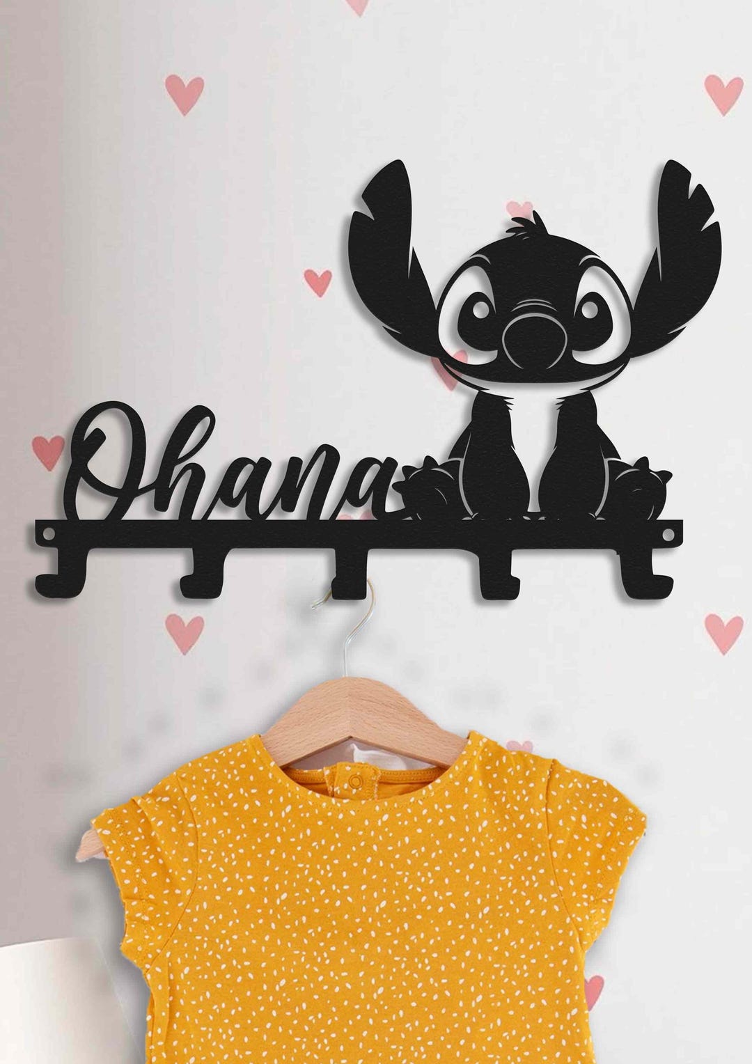 Ohana Stitch Metal Key Holder Kids Nursery, Modern Metal Key Holder ...