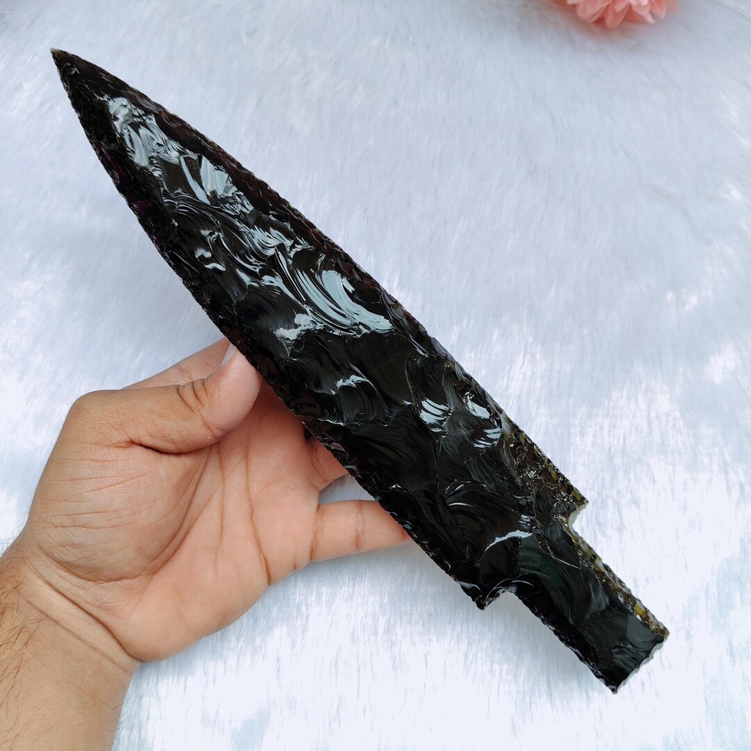 Black Obsidian Dragon Glass Inspired Blade 10 Inch | Volcanic Glass ...