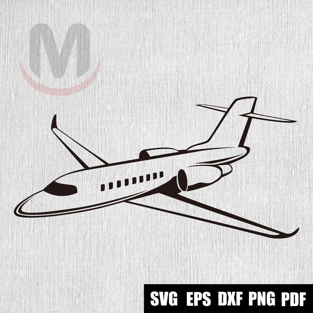 Private Jet Svg Pdf Eps Png Dxf - Etsy
