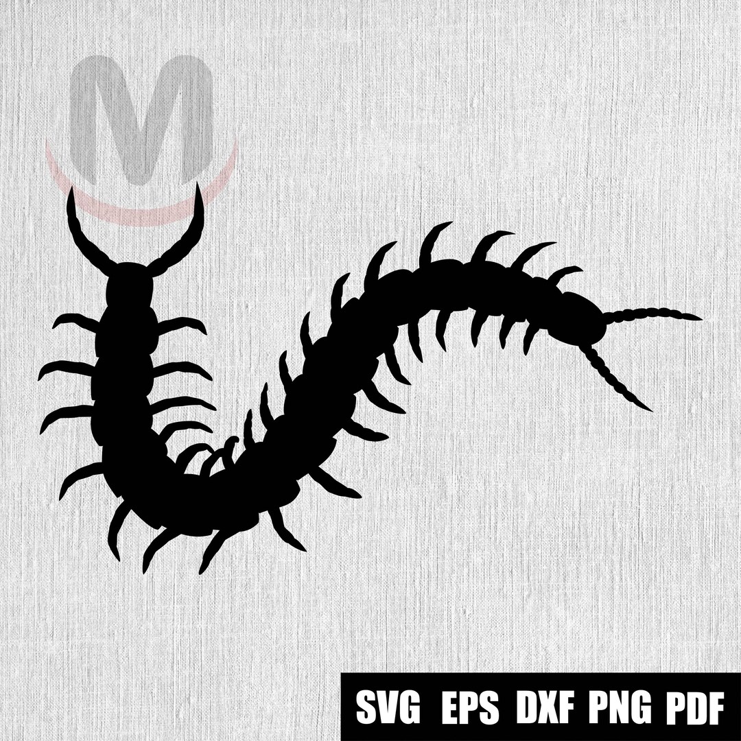 Centipede Silhouette Svg Pdf Eps Png Dxf, Cricut, Cut File, Laser ...