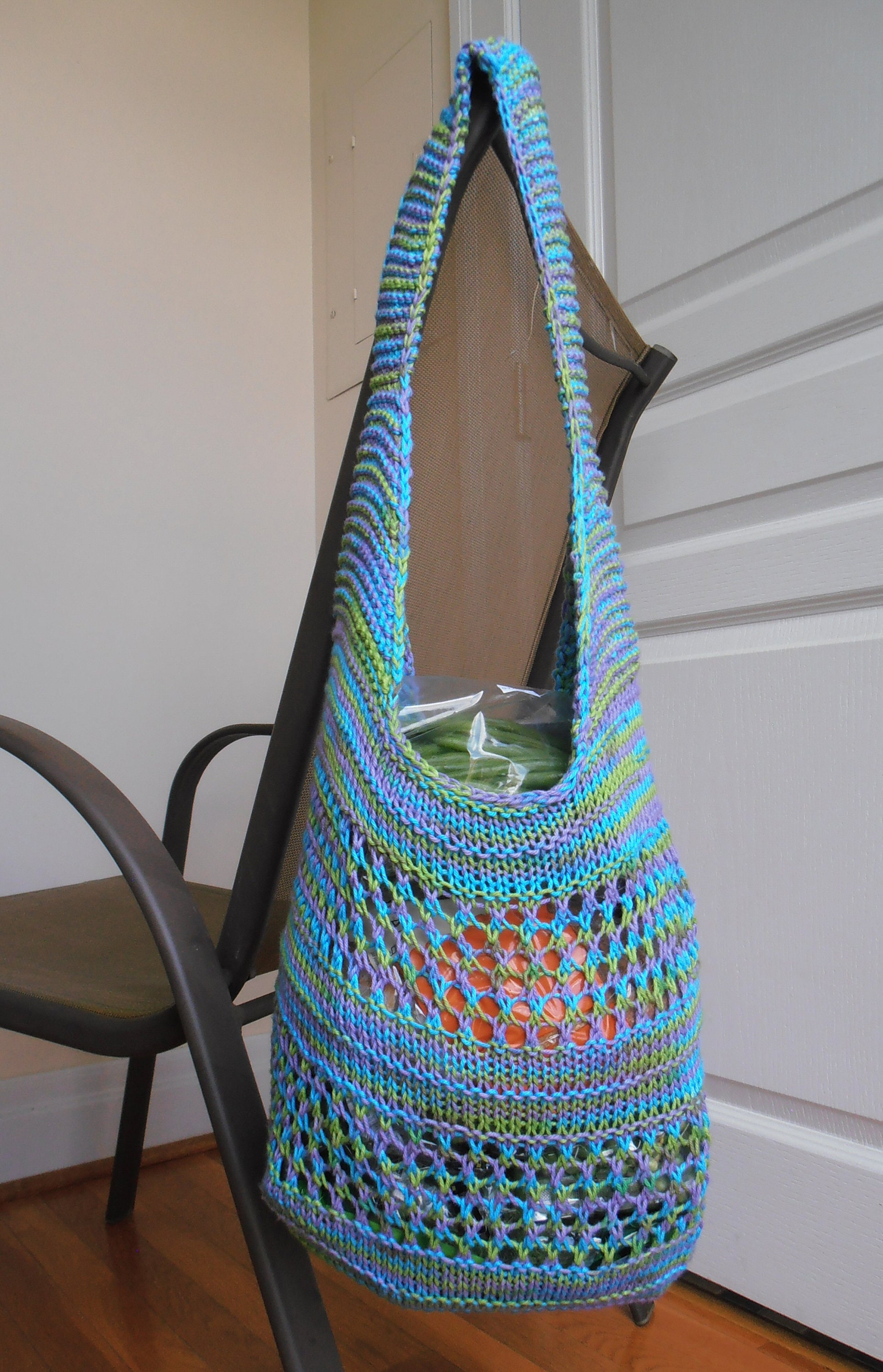 Hand-knitted Bag for All Reasons in Cotton Yarn - Etsy
