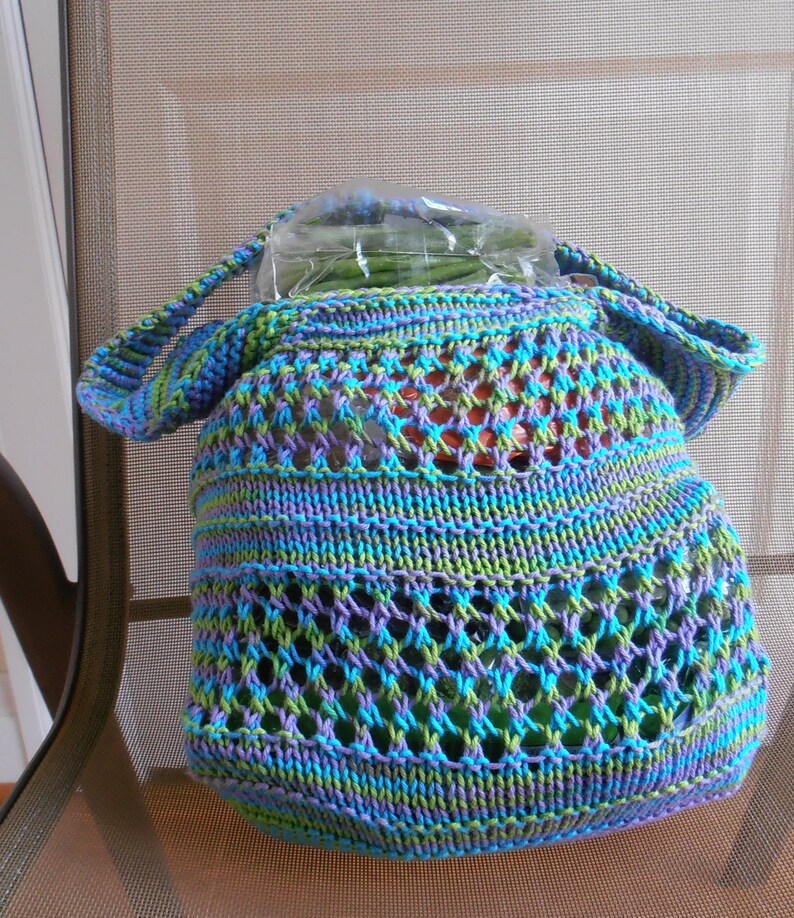 Hand-knitted Bag for All Reasons in Cotton Yarn - Etsy