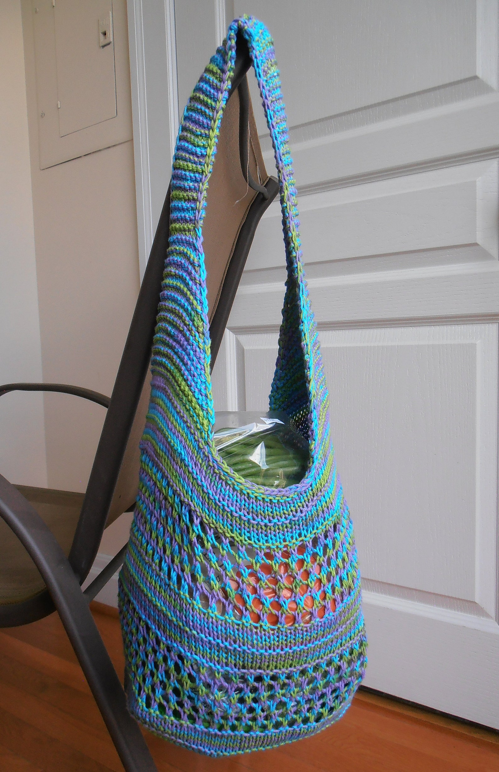 Hand-knitted Bag for All Reasons in Cotton Yarn - Etsy