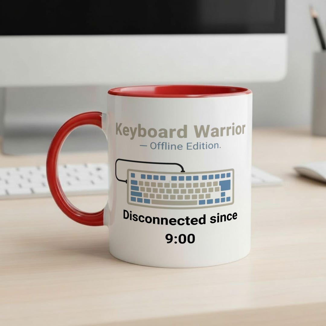 Office Worker Mug, Keyboard Warrior, 11oz, 325ml. - Etsy