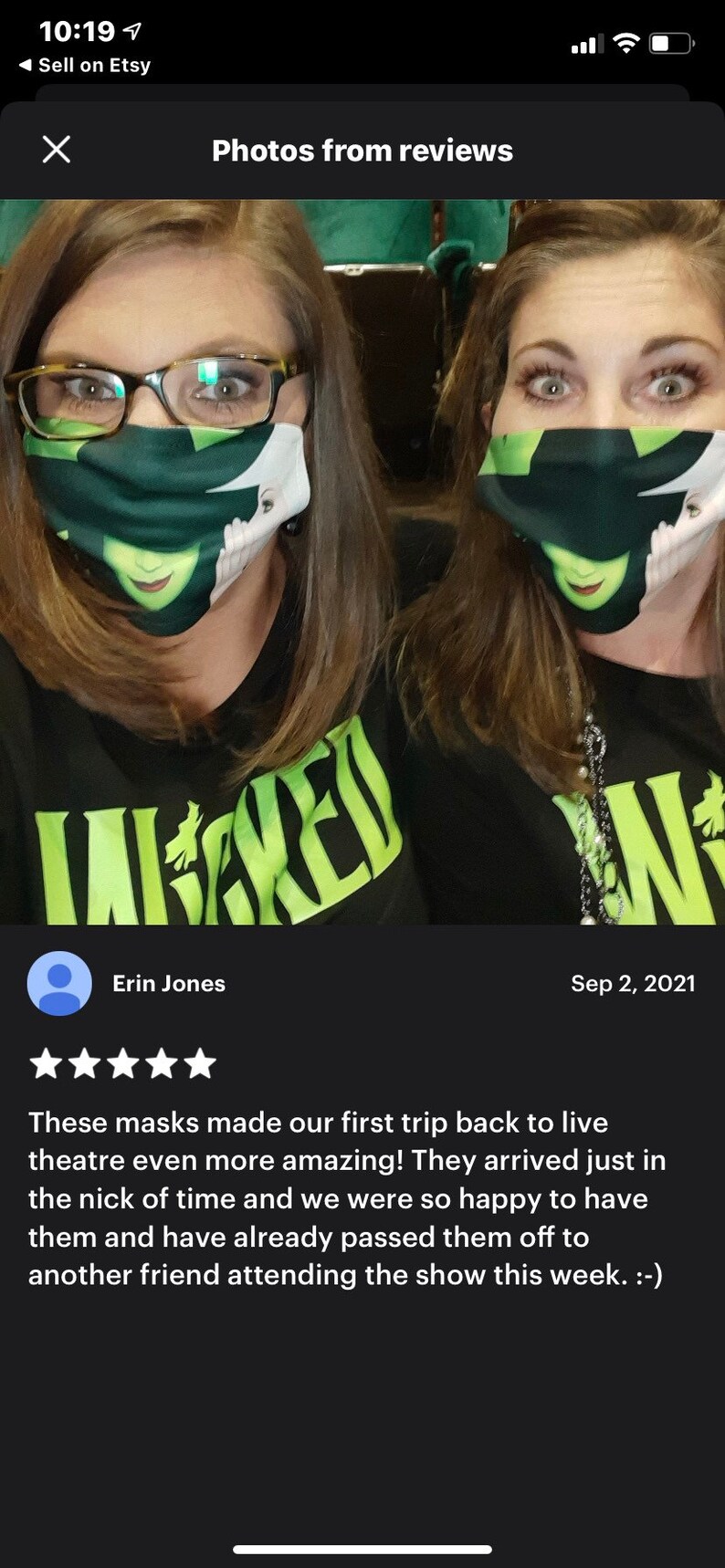 WICKED Musical Face Mask Glinda Face Mask Elphaba Face Mask - Etsy