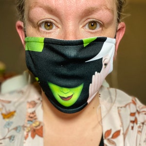WICKED Musical Face Mask, Glinda Face Mask, Elphaba Face Mask, Musical ...