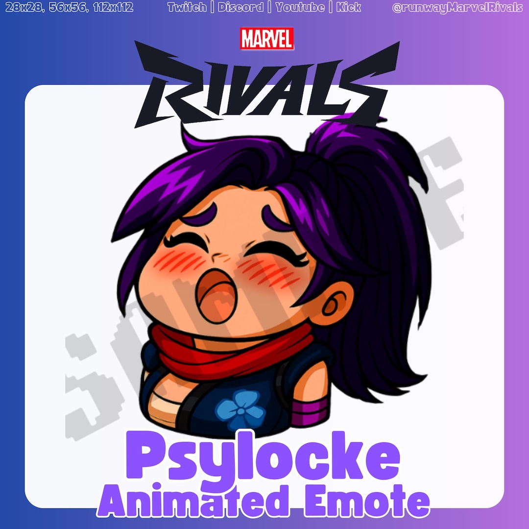 FREAKY Emote Lewd Psylocke Marvel Rivals | Animated Emote for Twitch ...