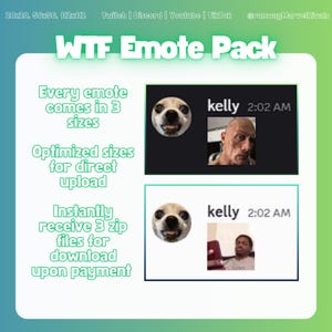 WTF 50 Emote Pack | Funny Meme Emotes for Twitch, Discord, Youtube ...