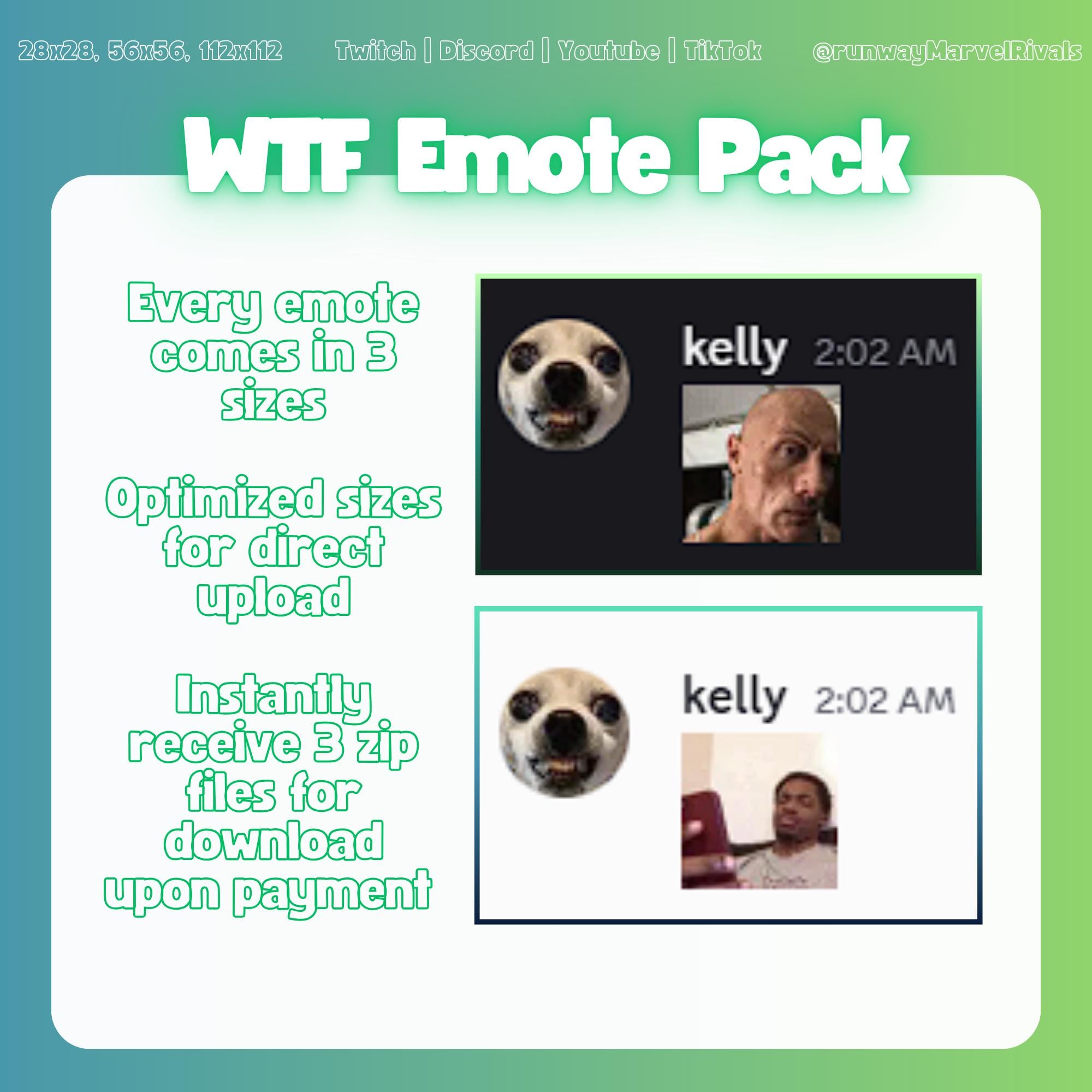 WTF 50 Emote Pack | Funny Meme Emotes for Twitch, Discord, Youtube ...