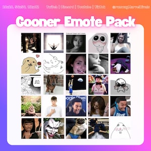 GOONERS 50 Emote Pack | Funny Meme Emotes for Twitch, Discord, Youtube ...