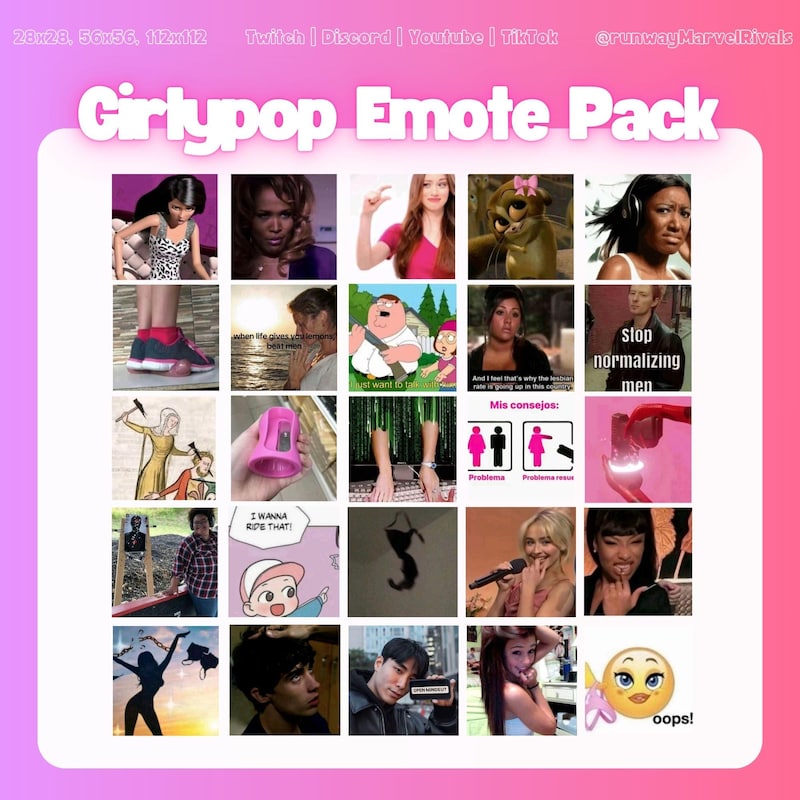 Funny Girly Emotes - Etsy UK