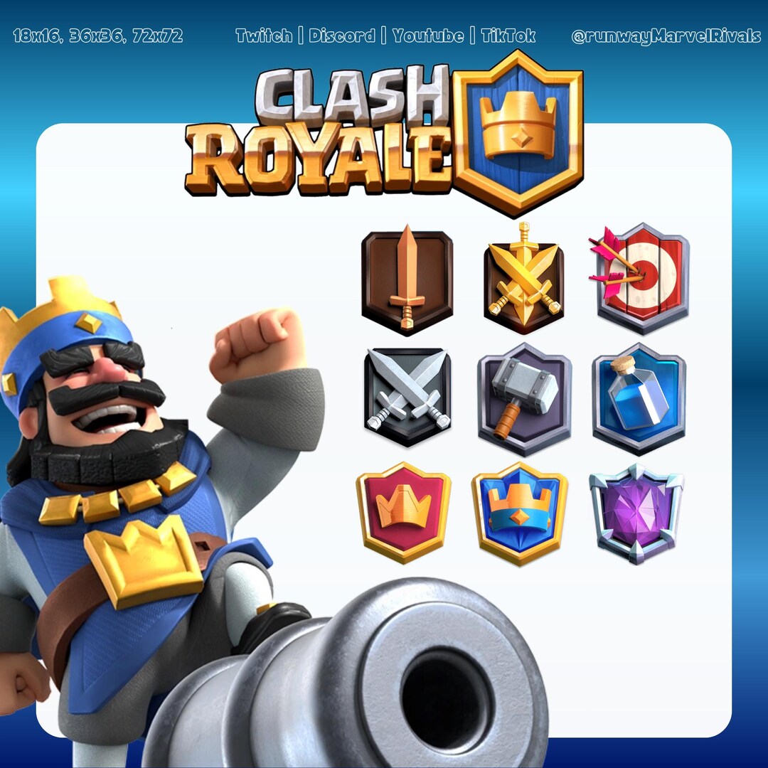 Clash Royale Sub Badges | Subscriber Badge Pack for Twitch, Discord ...