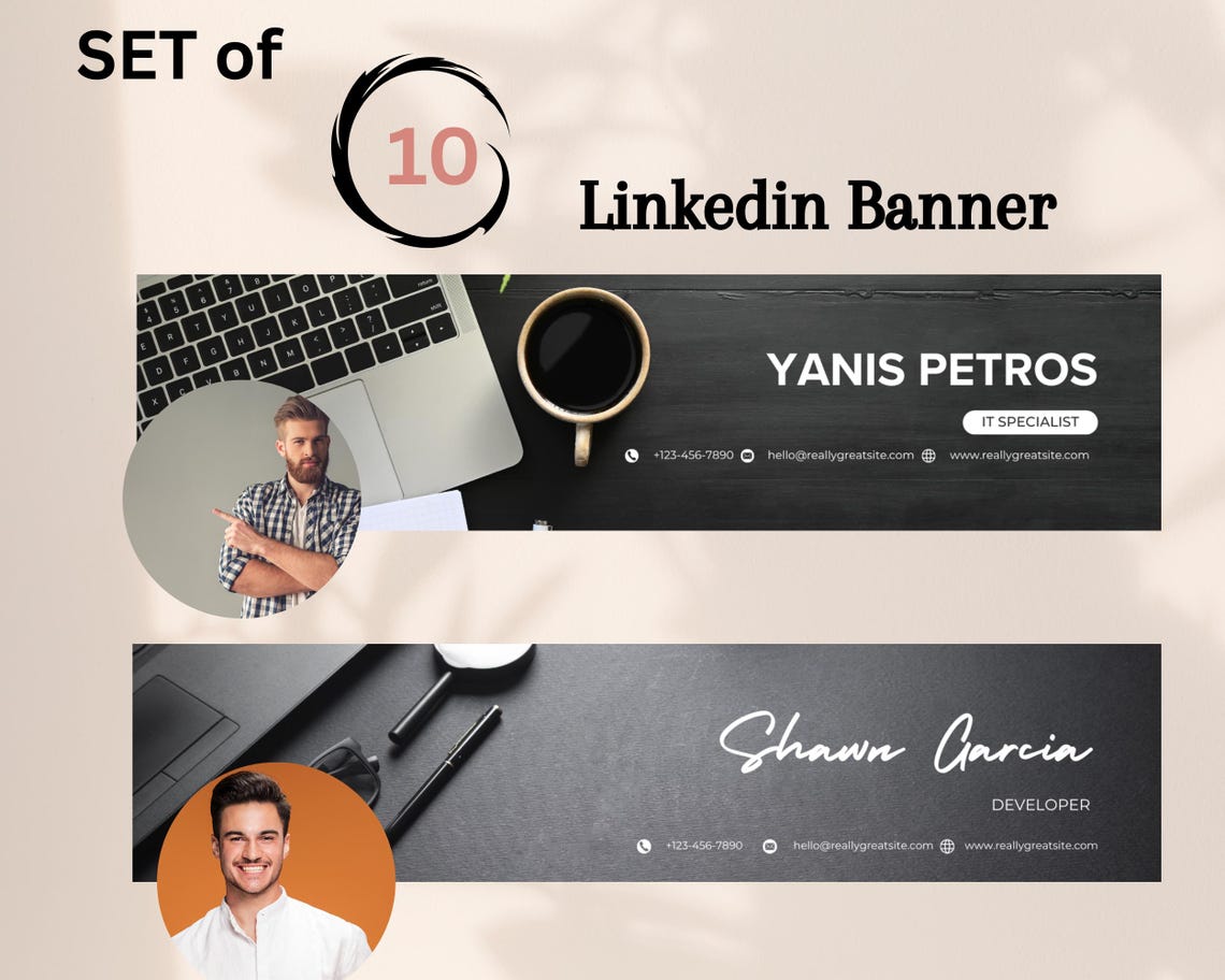 Linkedin Banner Template | Professional Linkedin Cover Photo | Editable ...