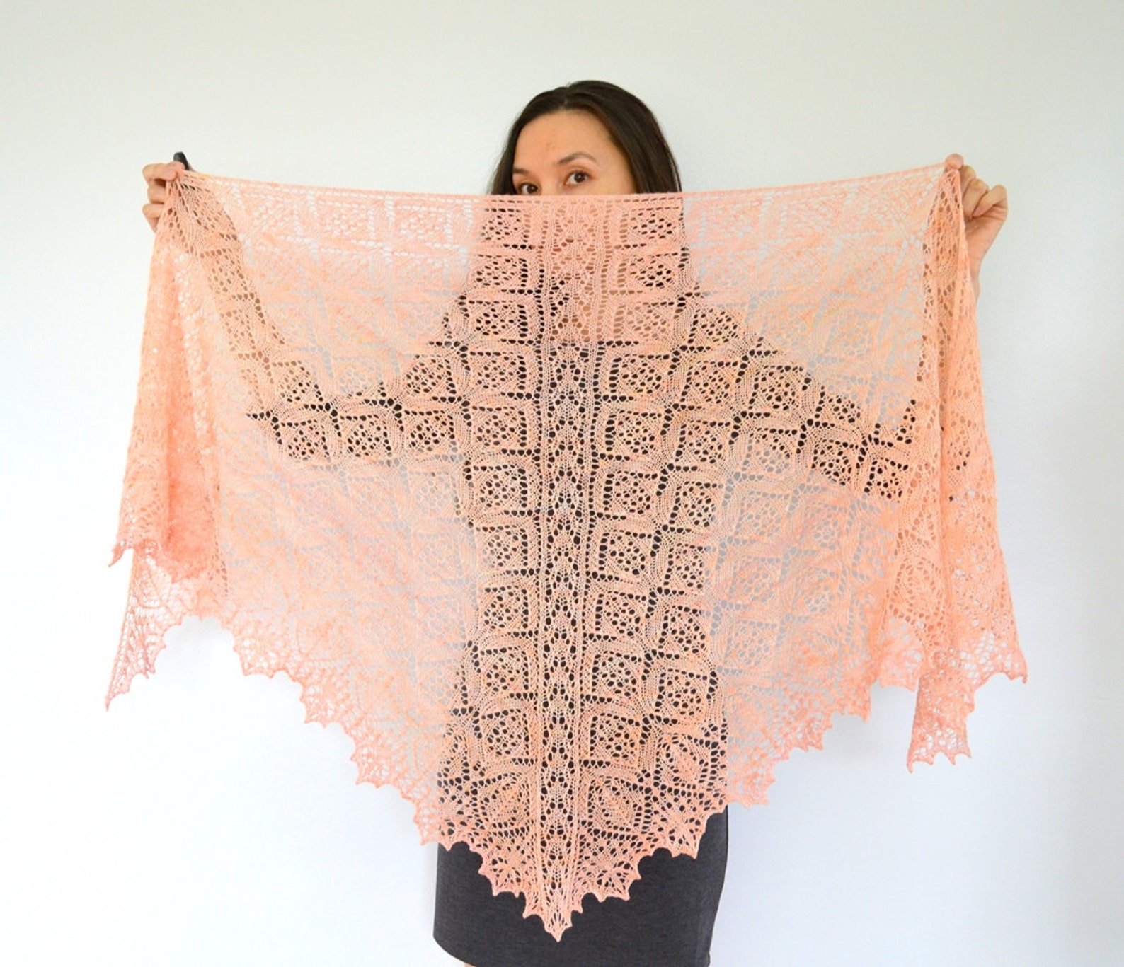 Shawl Pattern evanston. Hand Knitted Lace Shawl - Etsy
