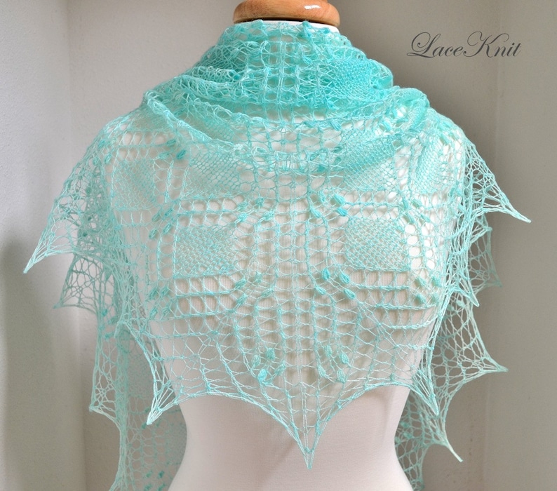 Knitting Pattern: "robin's Nest" Lace Shawl, Scarf (PDF Download) Eng ...
