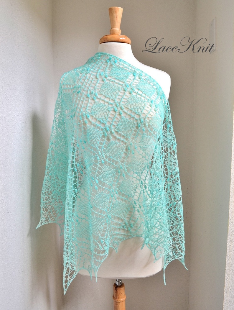 Knitting Pattern: "robin's Nest" Lace Shawl, Scarf (PDF Download) Eng ...