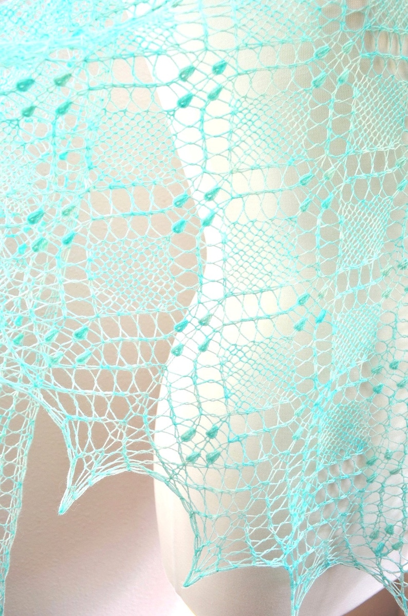 Knitting Pattern: "robin's Nest" Lace Shawl, Scarf (PDF Download) Eng ...