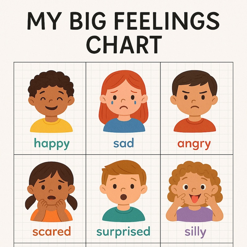 My Big Feelings Chart - Etsy