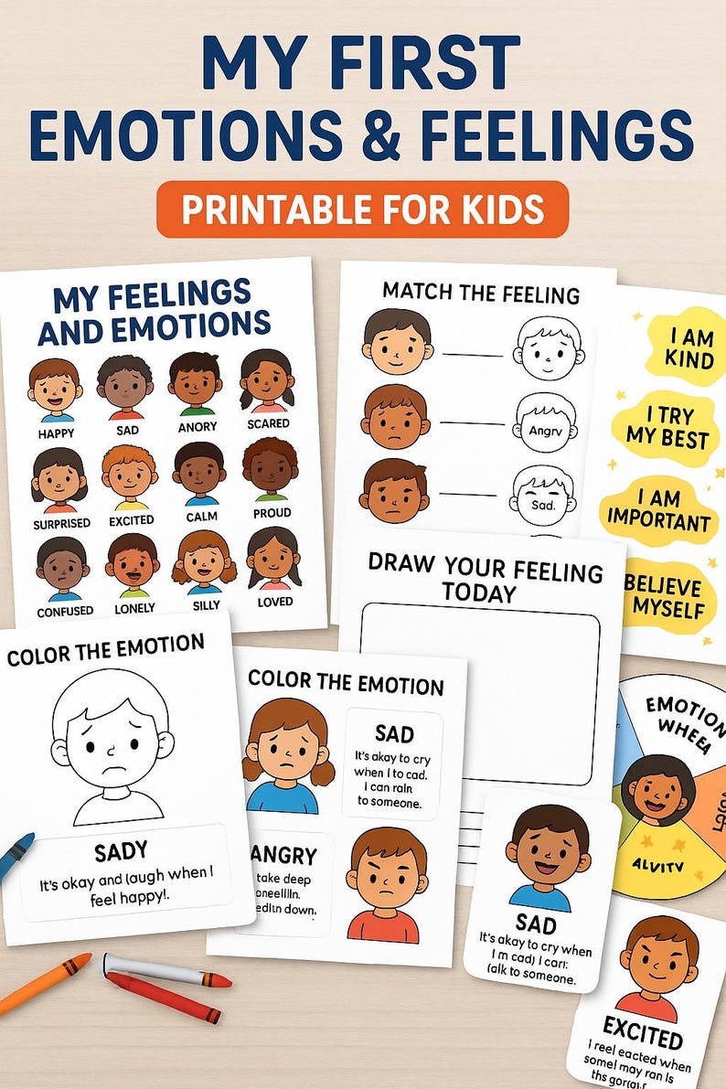 My First Emotions and Feelings Activity Pack | Printable Worksheets ...