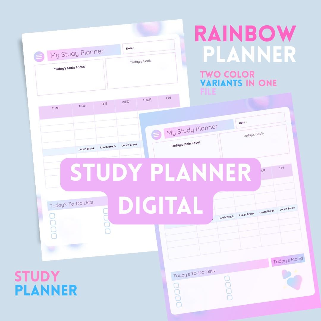 Printable Student Planner: Daily Academic Organizer (digital Download ...