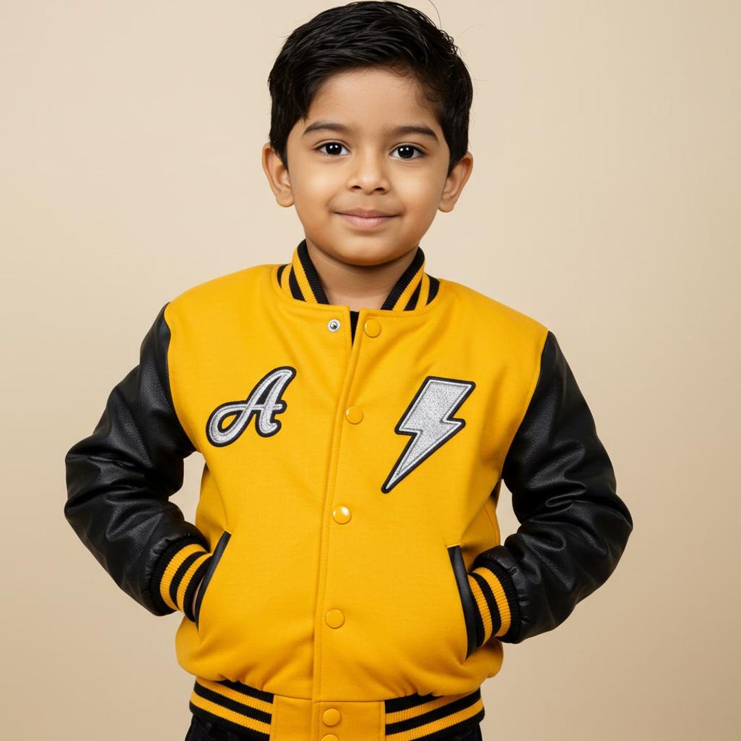 Custom Kids Varsity Jacket – Personalized Youth Letterman With ...