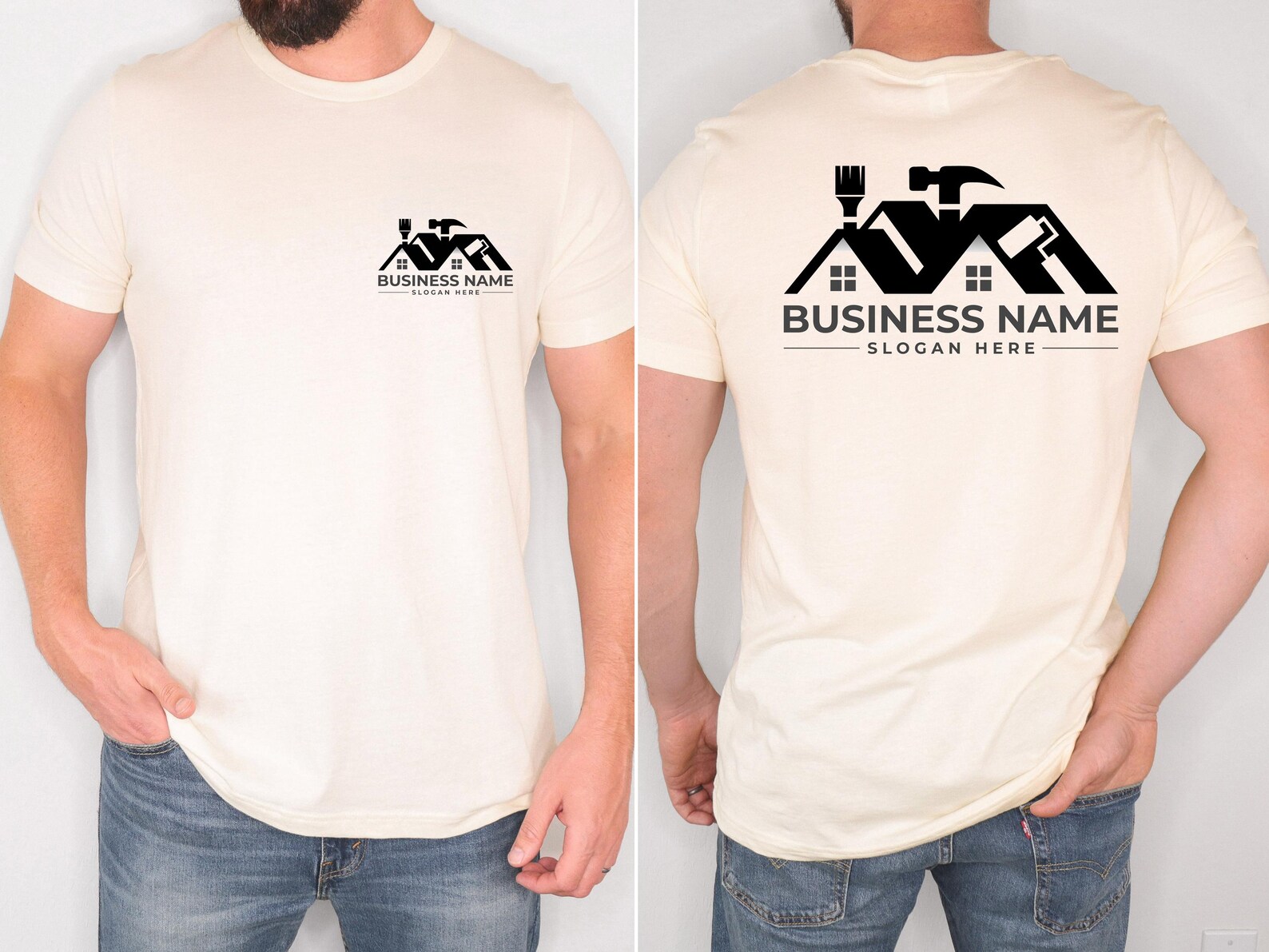Custom Construction Company Uniform Shirt: Personalized Business Name ...