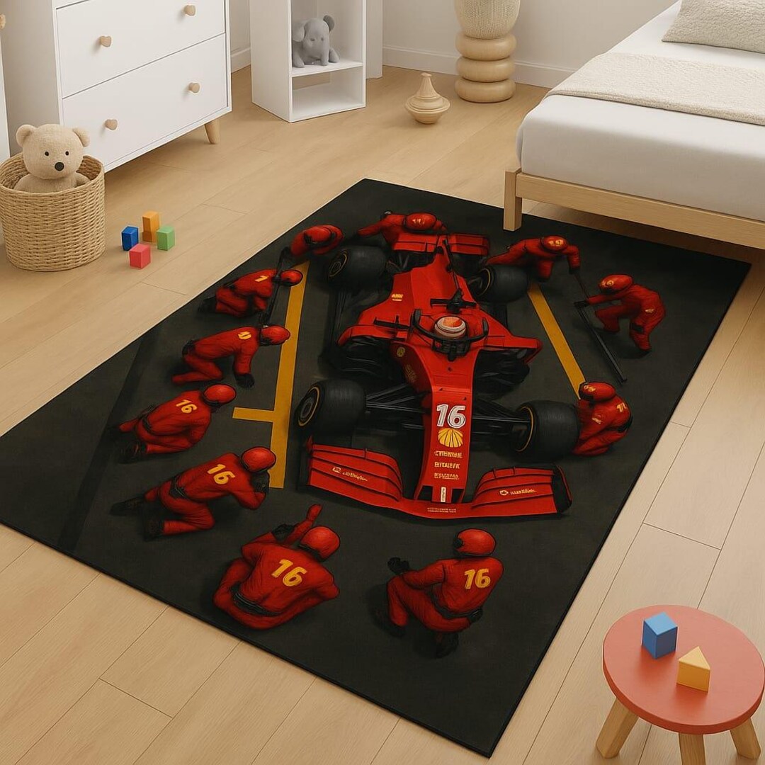 F1 Racing Kids Rug: Formula Car Room Decor - Etsy