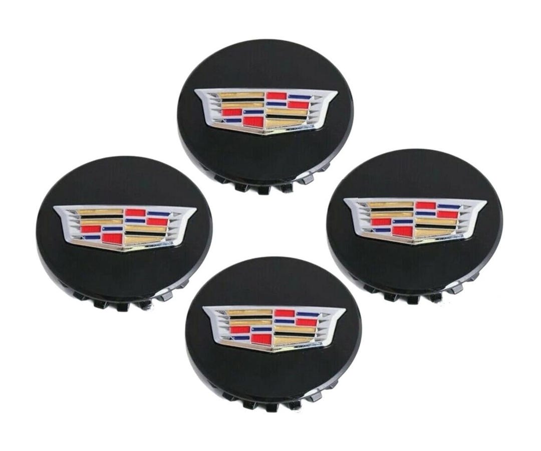 Set of 4 Black With Chrome Color Logo 67mm Wheel Center Caps for ...