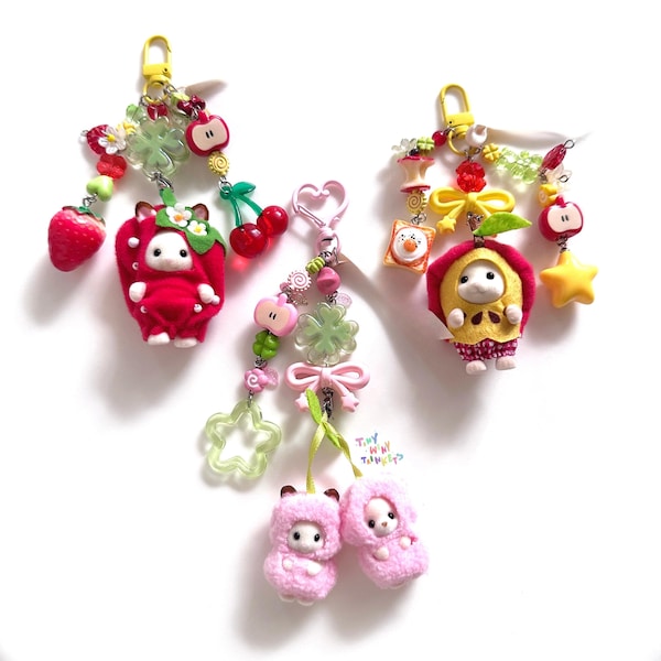 Calico Critter Keychain Cherry - Etsy