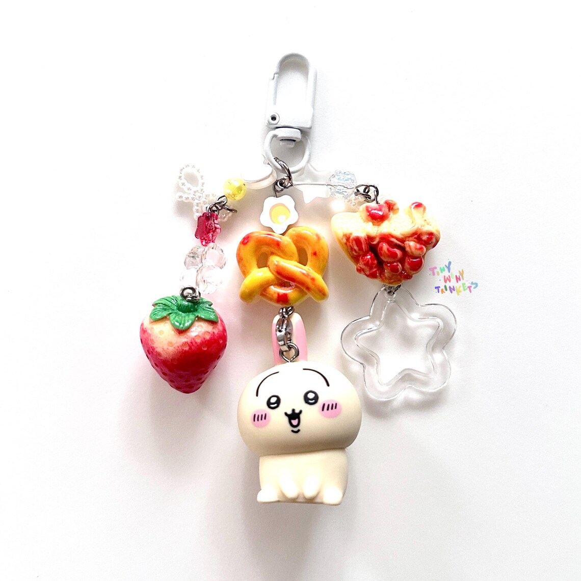 Hachiware Chiikawa Beaded Keychain - Etsy