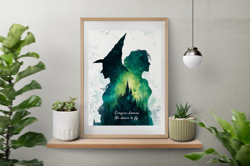 Wicked Musical Poster: Glinda & Elphaba, Broadway Art (digital Print ...