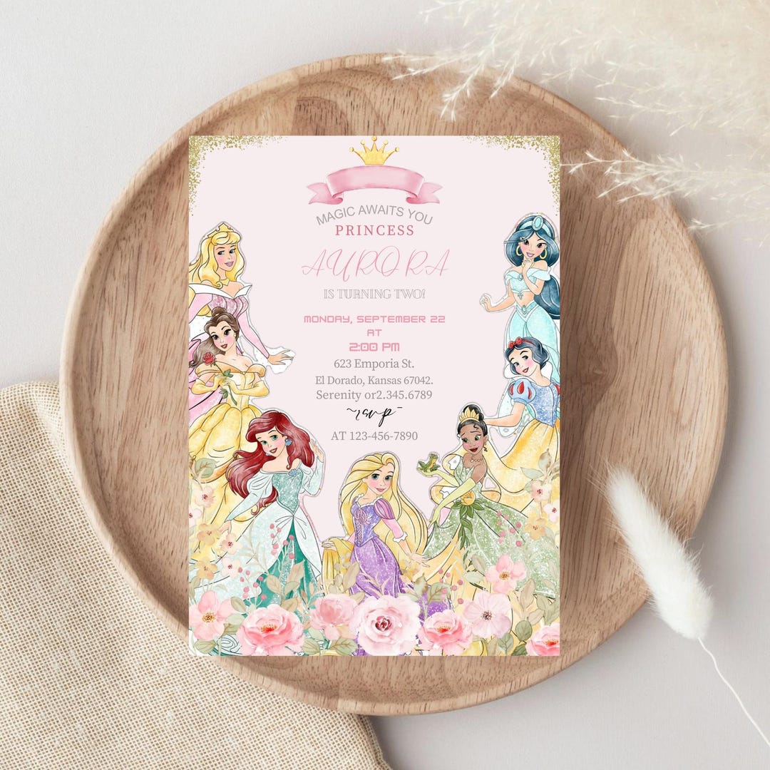 Editable Princess Birthday Invitation, Calling All Princesses ...