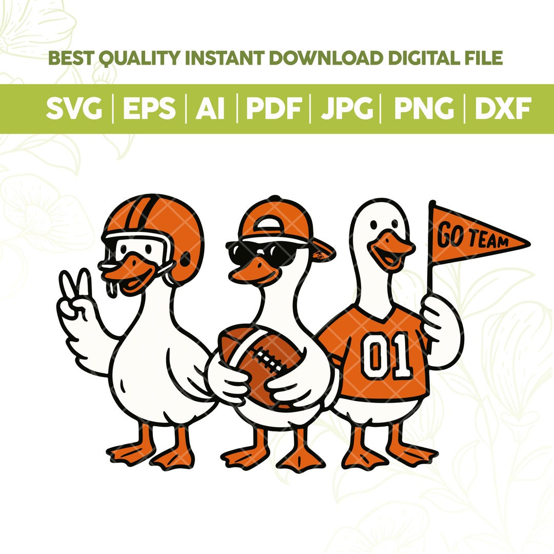Funny Silly Goose Football Svg Png,retro American Football Goose,fall ...