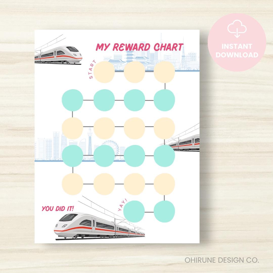 Shinkansen (bullet Train) Reward Chart: Potty/chore Training (digital ...