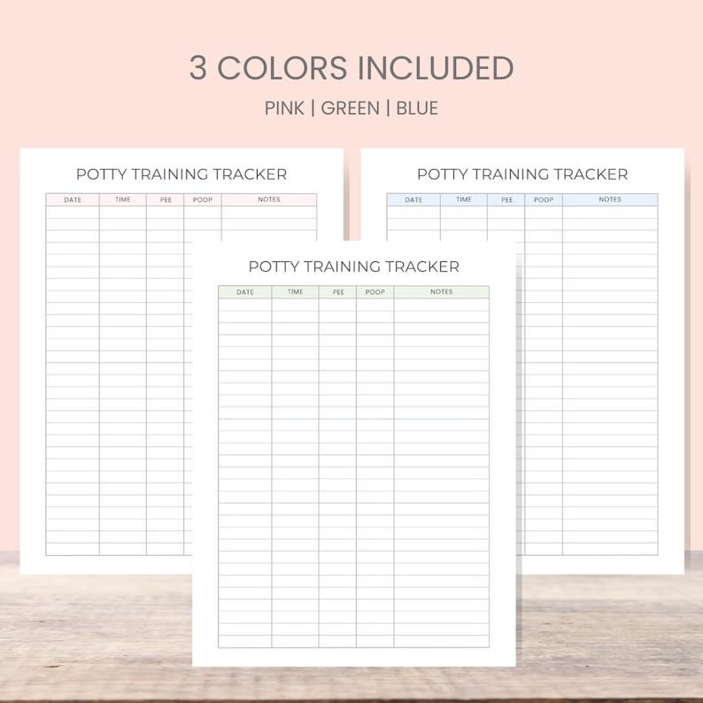 Printable Potty Training Tracker: Minimalist Chart (digital Download ...