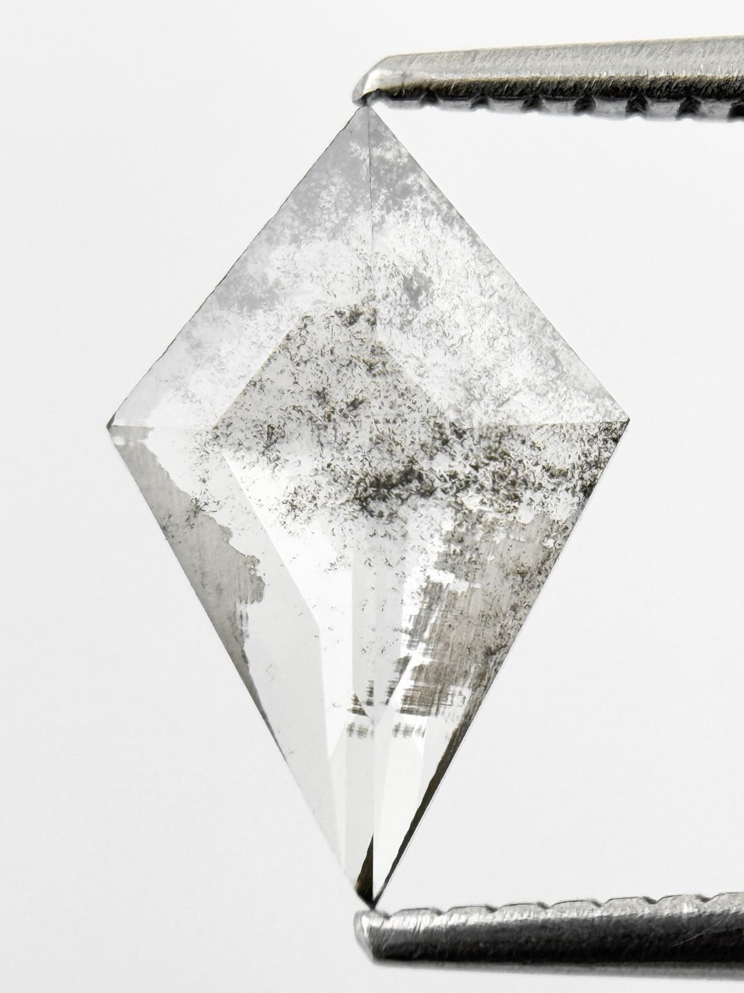 12.3 Mm Elongated Celestial Kite Cut Salt and Pepper Diamond, Fancy ...