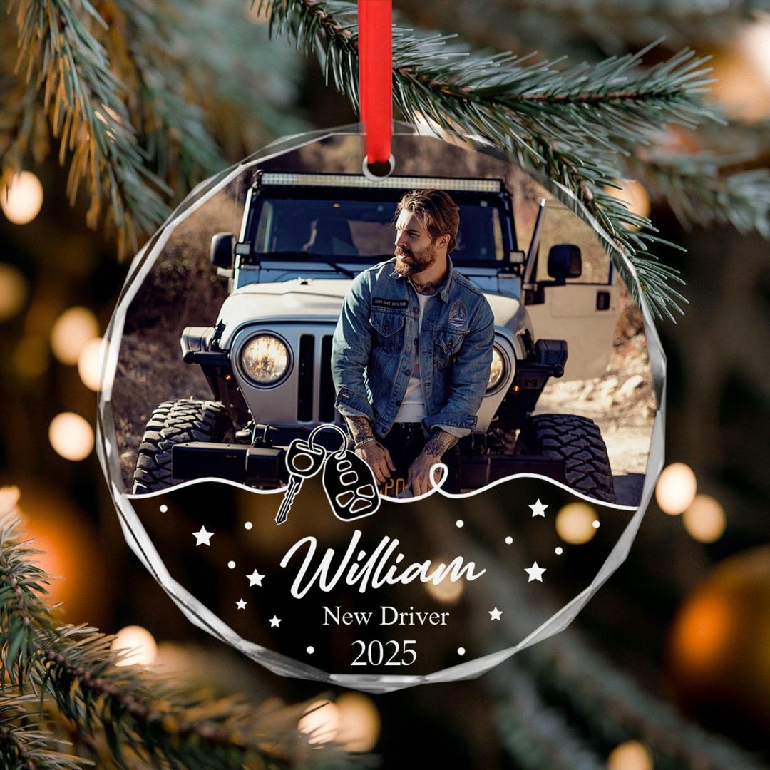 Custom Car Photo Ornament for New Driver: Teen First Car Gift, First ...