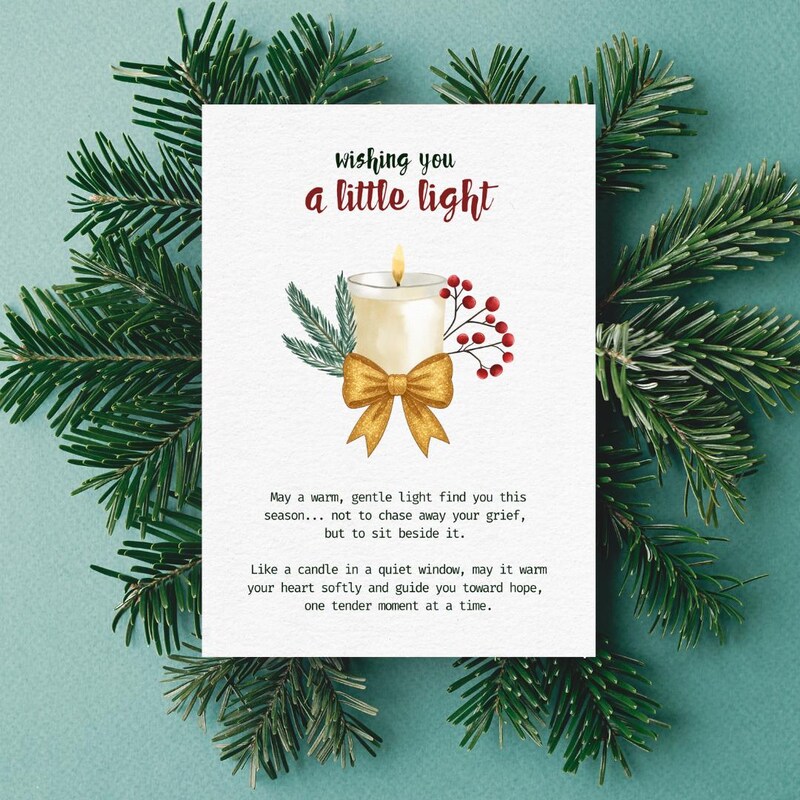 Christmas Grieving Card - Etsy