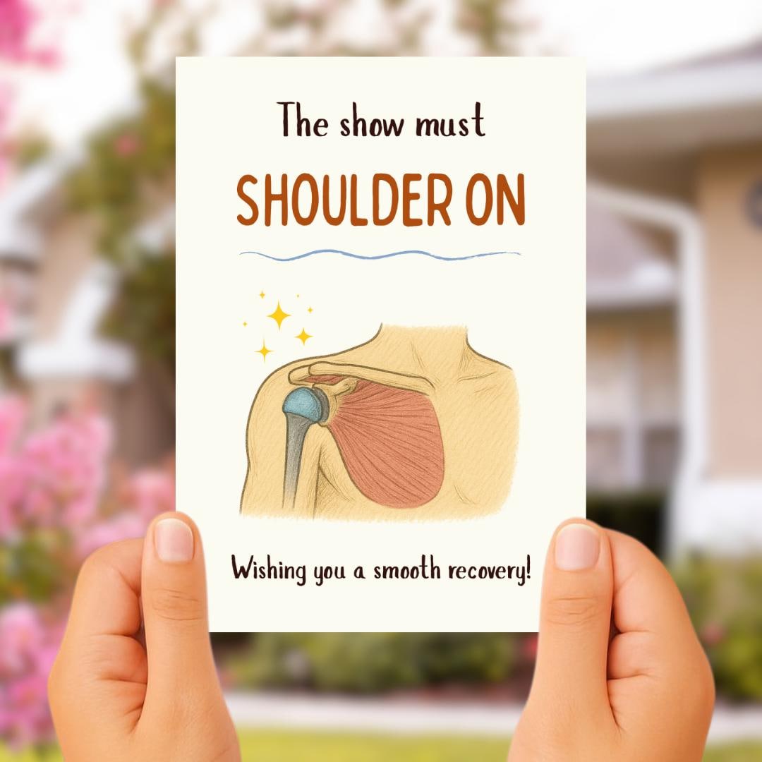 Funny Shoulder Surgery Card: Shoulder On! (PDF & PNG Digital Download ...