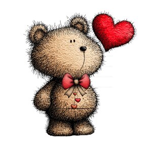 Valentine Bear Clipart (15 Pngs) Bundle | Whimsical Teddy Bear ...