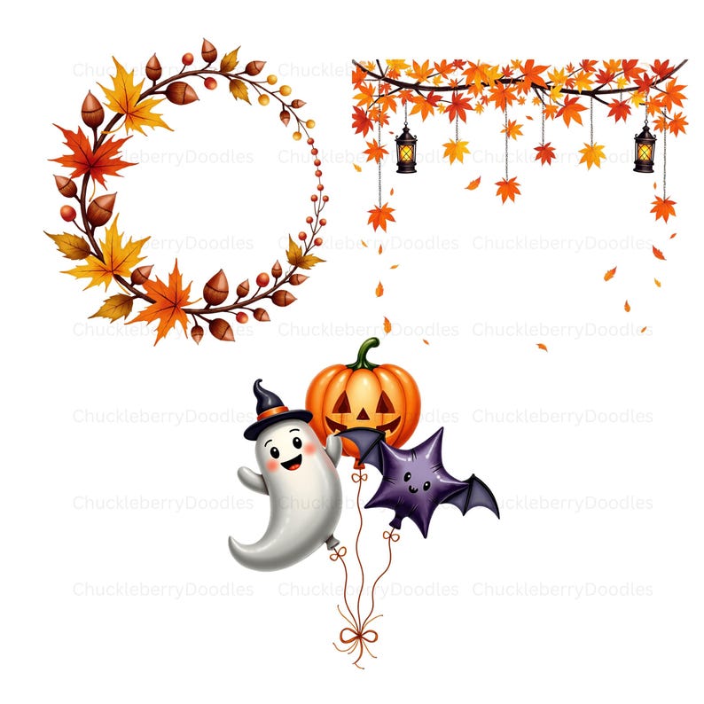 30 Kids Halloween Clipart PNG Bundle : Trick or Treat Graphics Cute ...