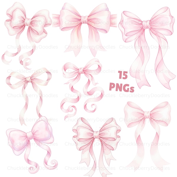 Bow Clipart Background - Etsy UK